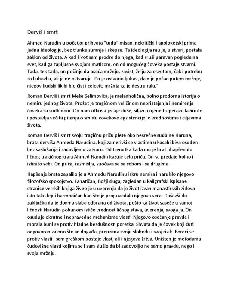 Derviš I SMRT | PDF