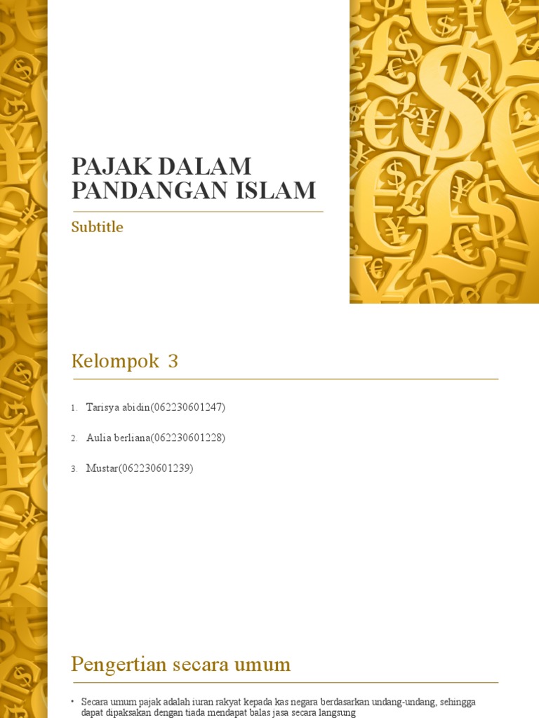 Pajak Dalam Pandangan Islam | PDF