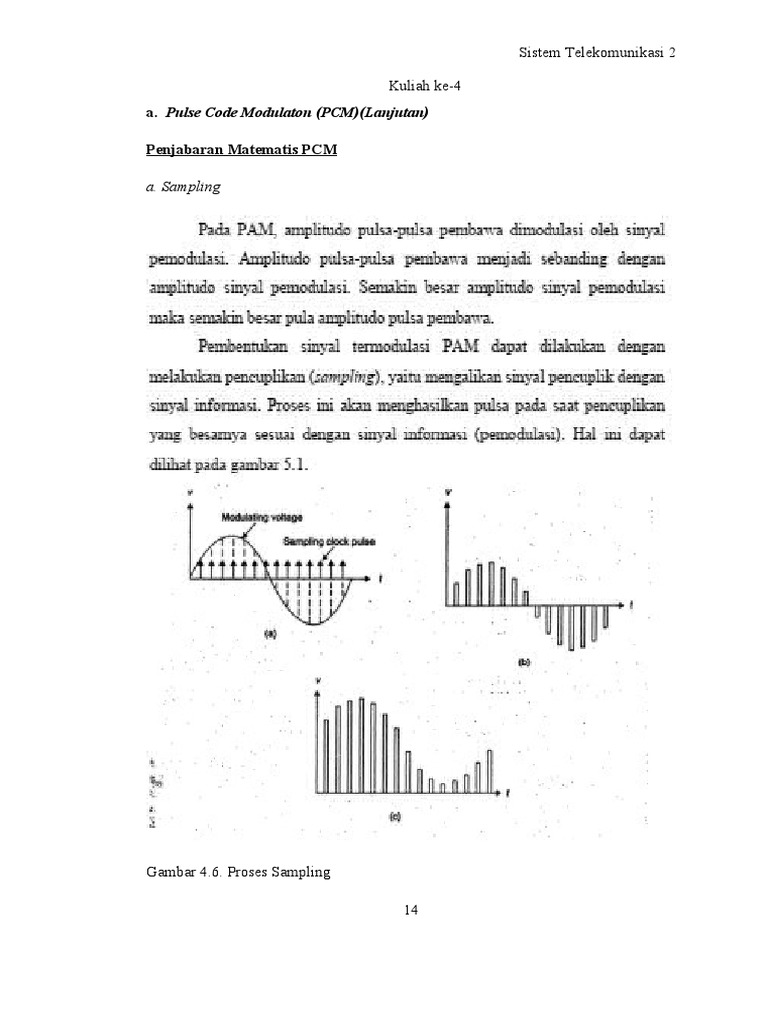 Proses Sampling dan Kuantisasi PCM | PDF