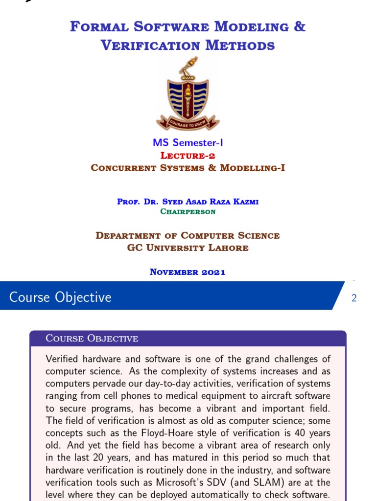 LECTURE 02 MS Formal SMV ModelingConcurrentSystems I November 2021 PDF ...