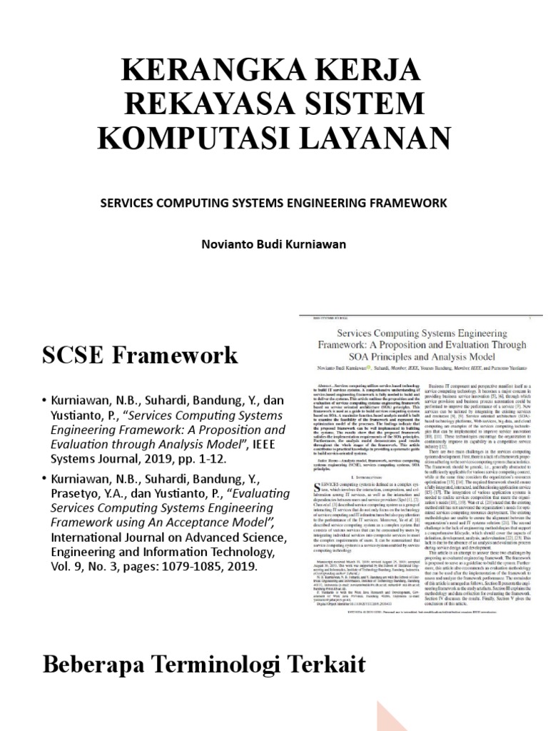 Metodologi Rekayasa Sistem Komputasi Layanan - Scse Framework | PDF | Service Oriented ...