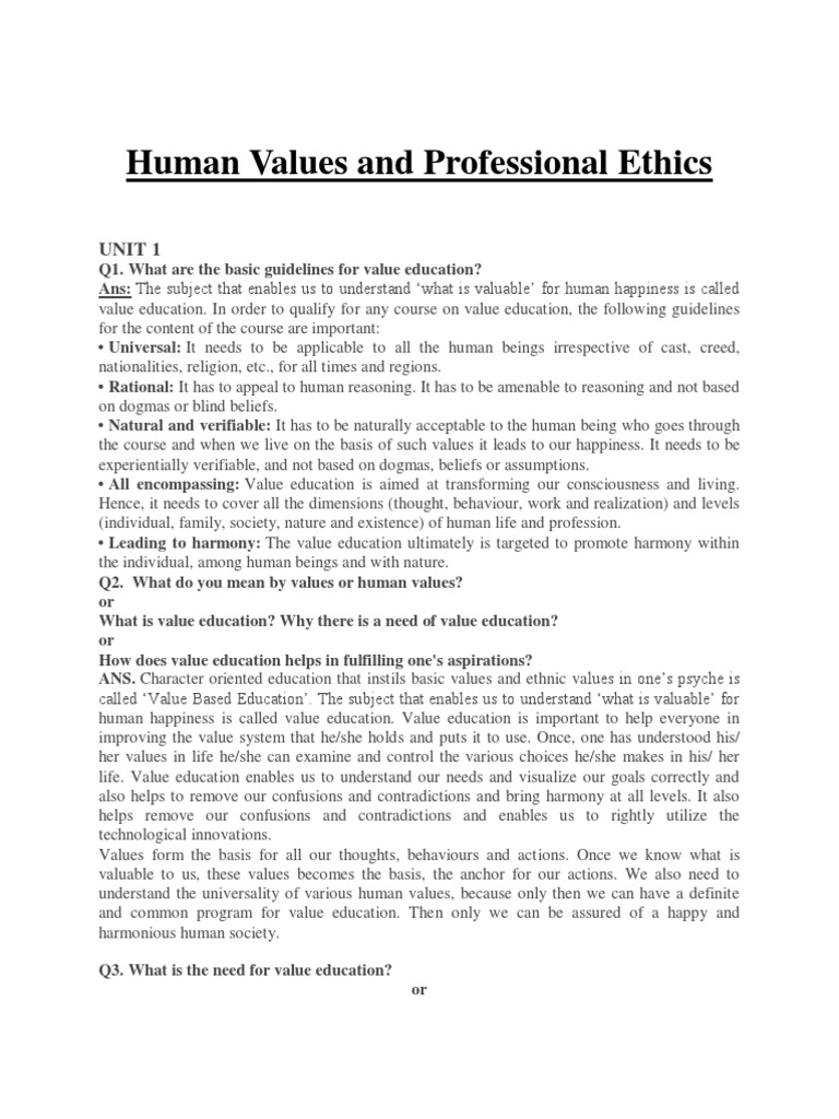 Human Values | PDF Human Values | PDF