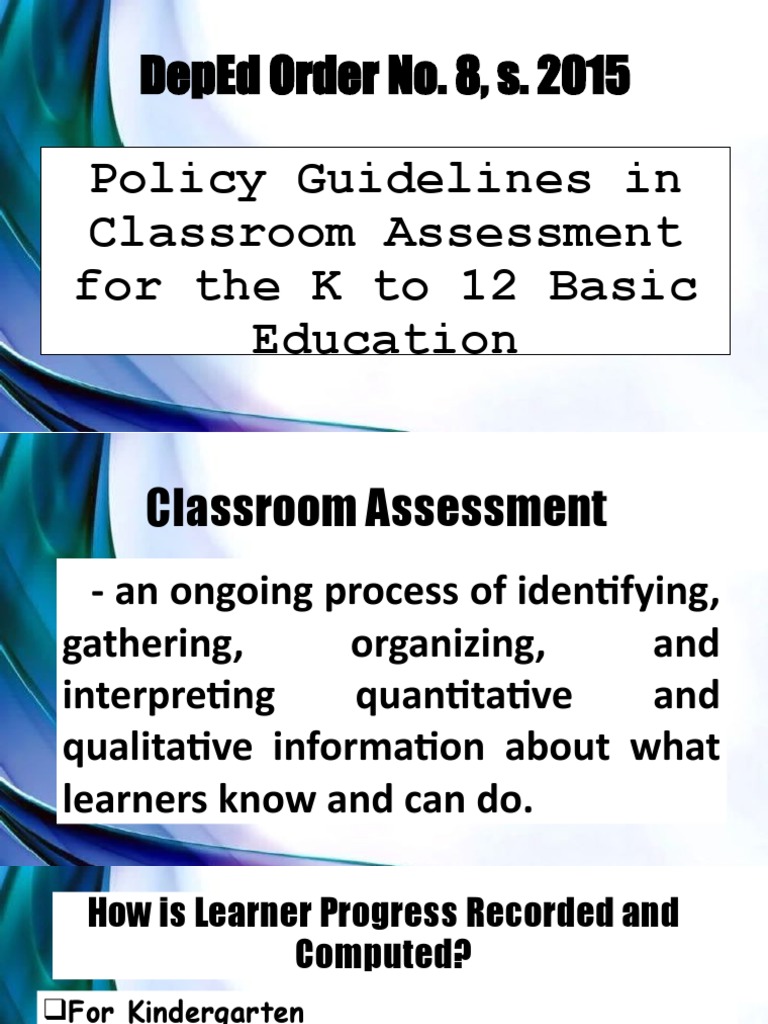 Ppt. Assessment in Learning | PDF | Educational Stages | Learning