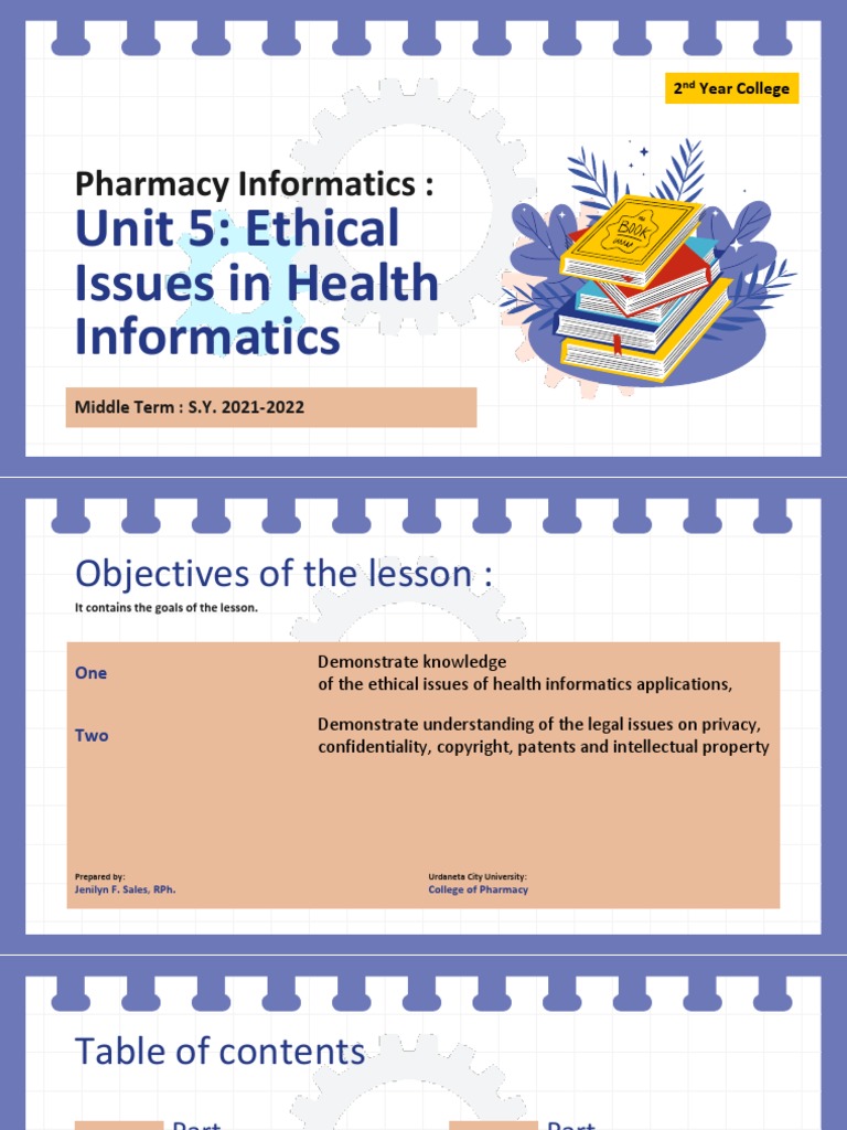 Unit 5 Ethical Issues in Health Informatics | PDF | Privacy | Public Health