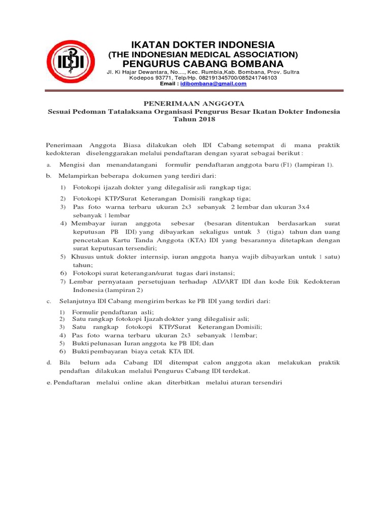 Format Usulan Anggota Baru | PDF