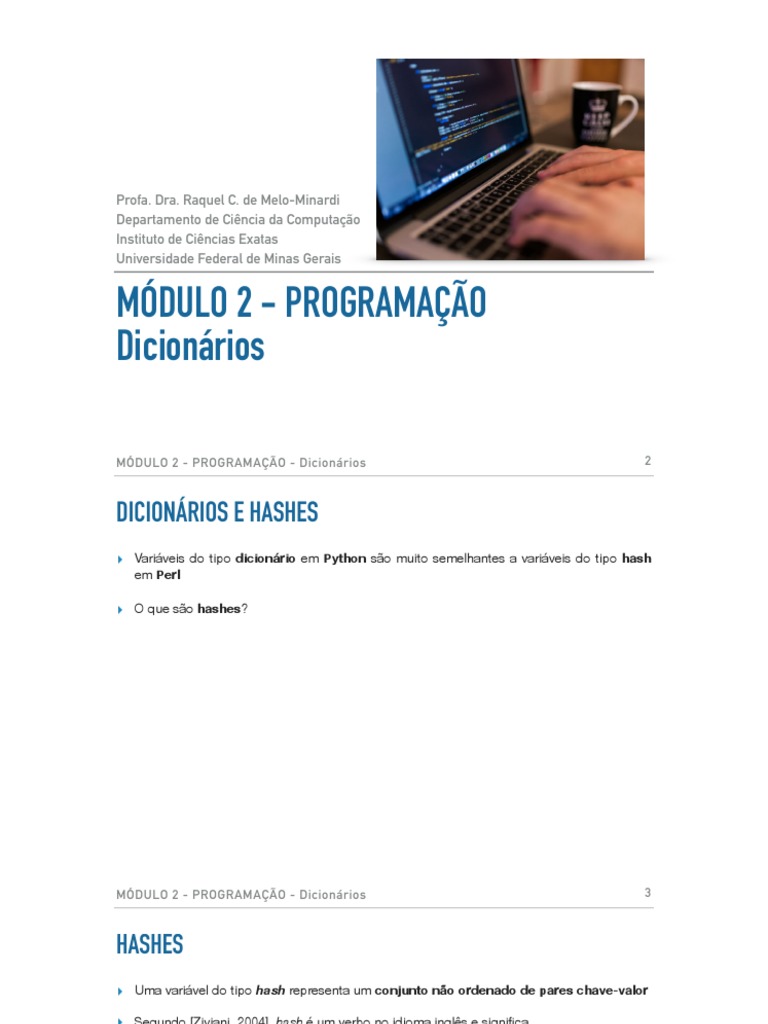 Aula 18 - Dicionários | PDF | Python (linguagem de programação ...
