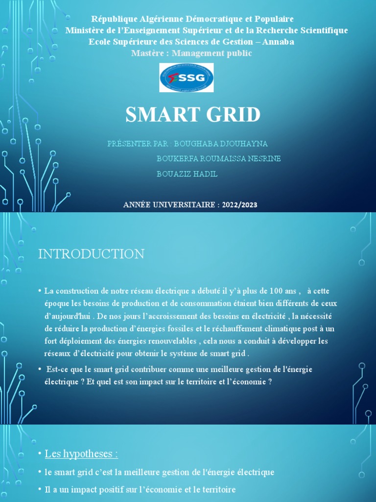 Impact et avantages des Smart Grids | PDF | Grille intelligente | Énergie renouvelable