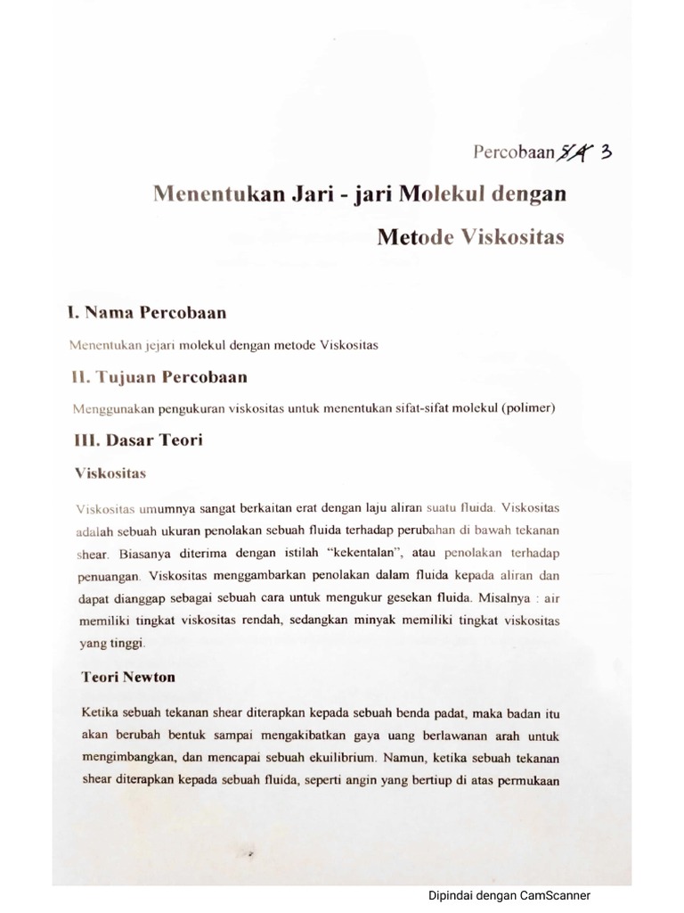 Modul Perc.3 Viskositas | PDF
