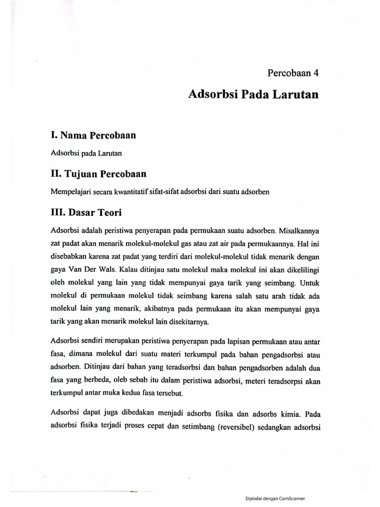 Modul-Perc.4-Adsorpsi Pada Larutan | PDF