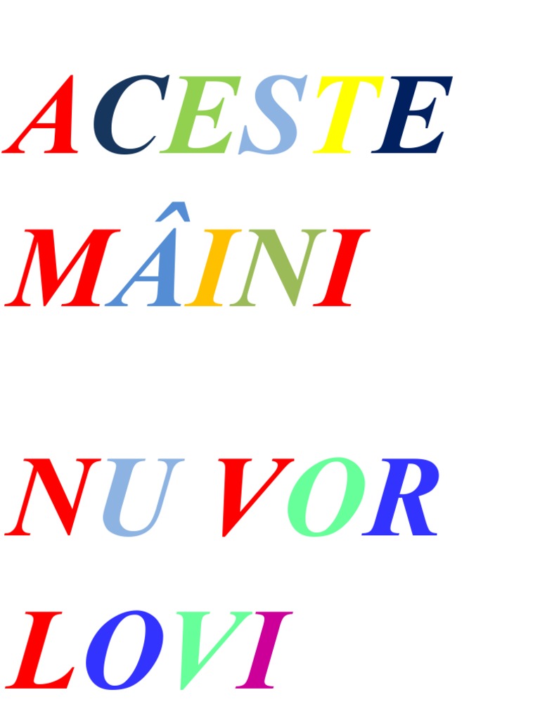 Aceste Mâini Nu Vor Lovi Niciodată | PDF