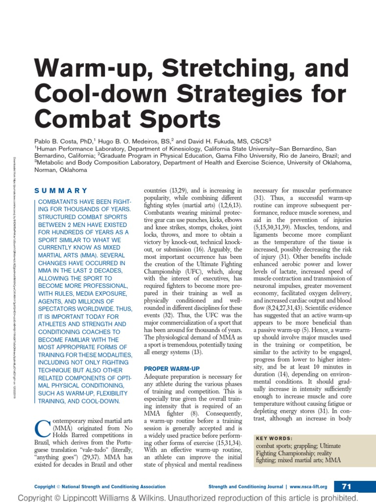 Warm Up, Stretching, and Cool Down Strategies For.10 | Download Free ...