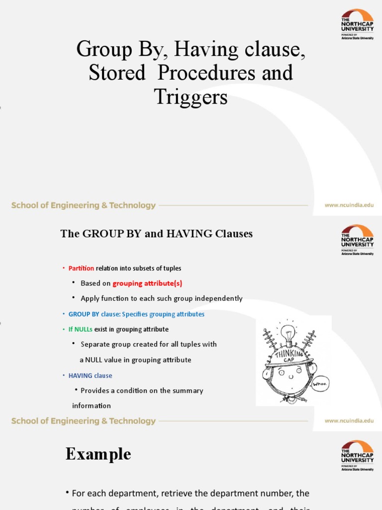 Group by - Having Clause - Stored Procedures | PDF | Sql | Computer Programming
