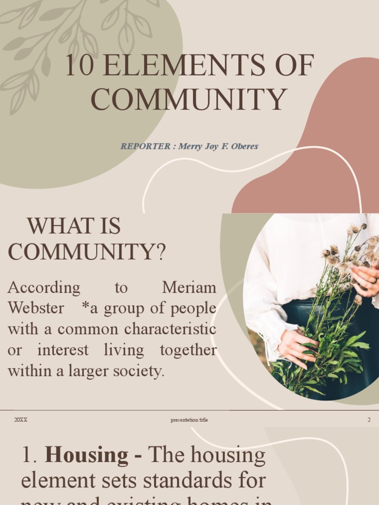 10 Elements of Community | PDF