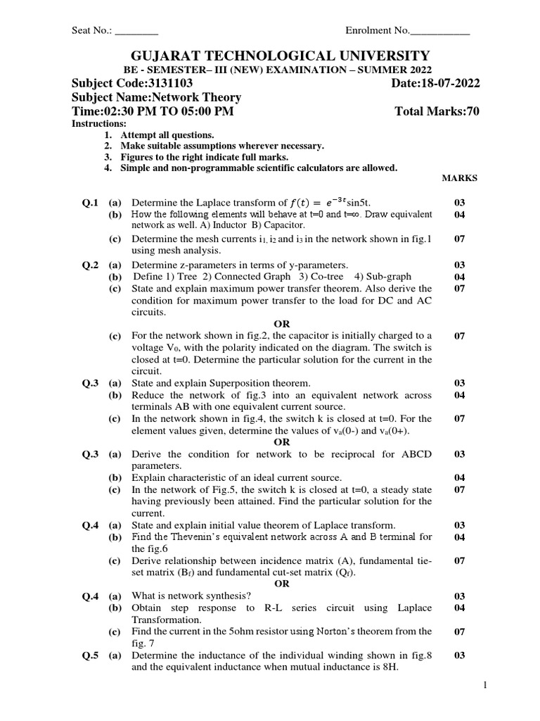 NT 2022 Gtu Pyq | PDF | Electrical Network | Electromagnetism