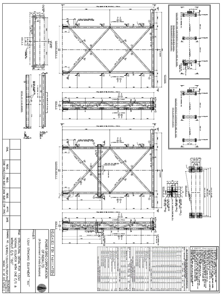 132kV Normal Isolator Sheet 1 of 2 | PDF