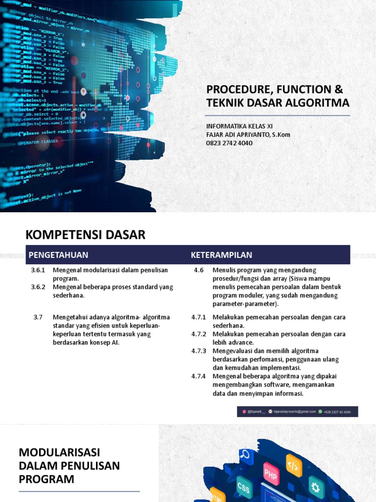 Teknik Dasar Algoritma dan Modularisasi | PDF