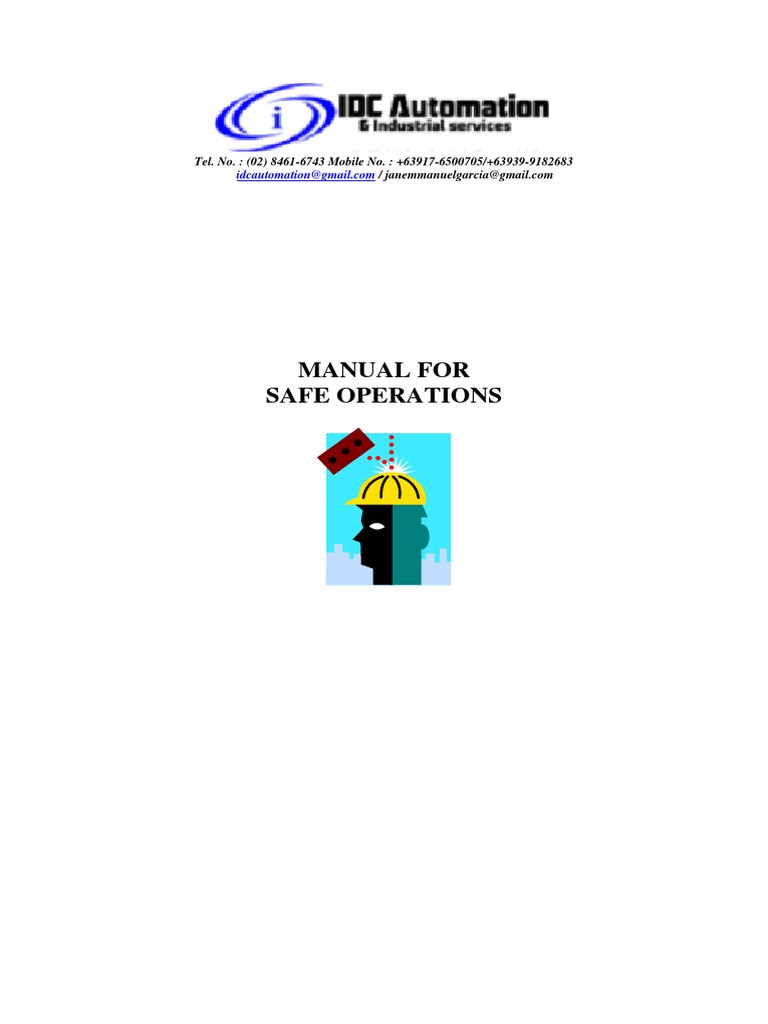 IDC Manual For Safety Operations | Download Free PDF | Occupational ...