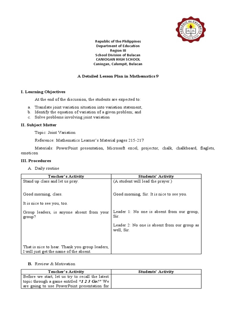 Joint Variation Download Free Pdf Equations Teachers