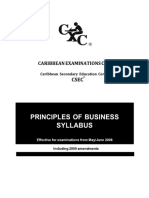 Csec POB Syllabus | PDF | Business Economics | Business