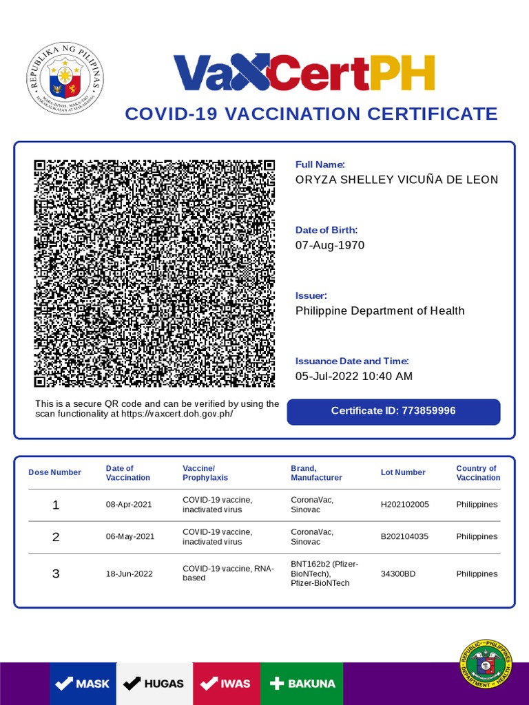 Vaccination Certificate | PDF
