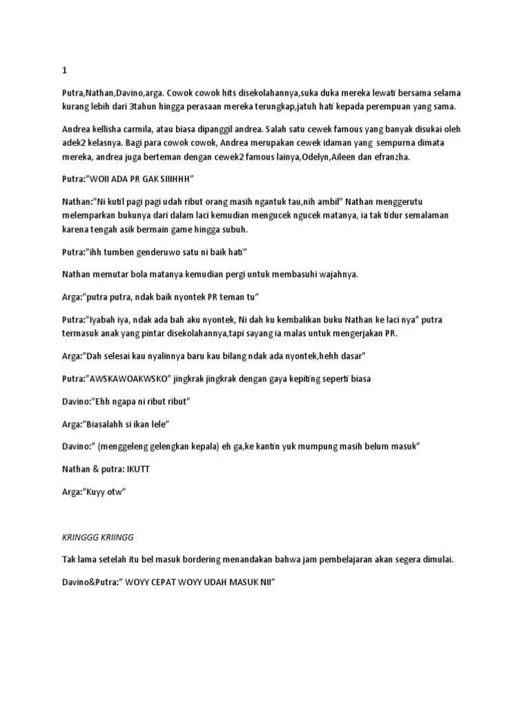 Contoh Naskah Nonformal Bahasa Indonesia | PDF