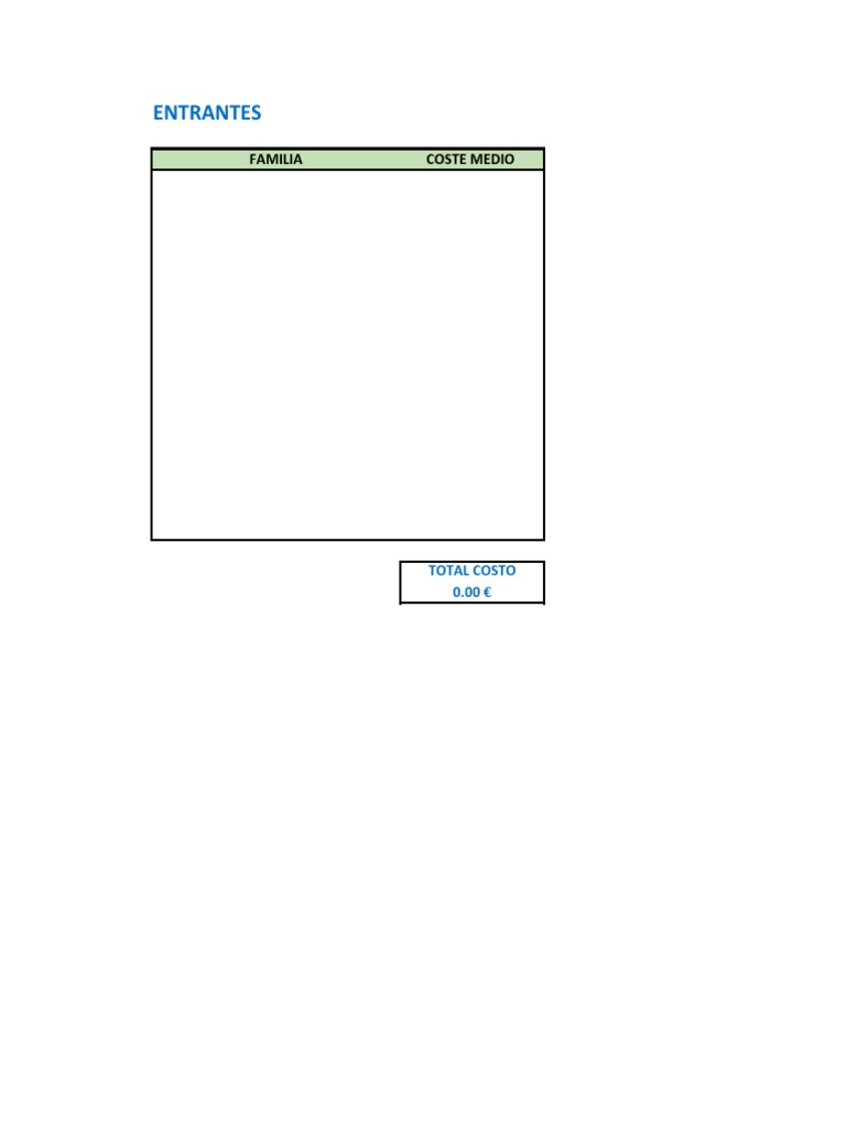 Plantilla Escandallo | PDF