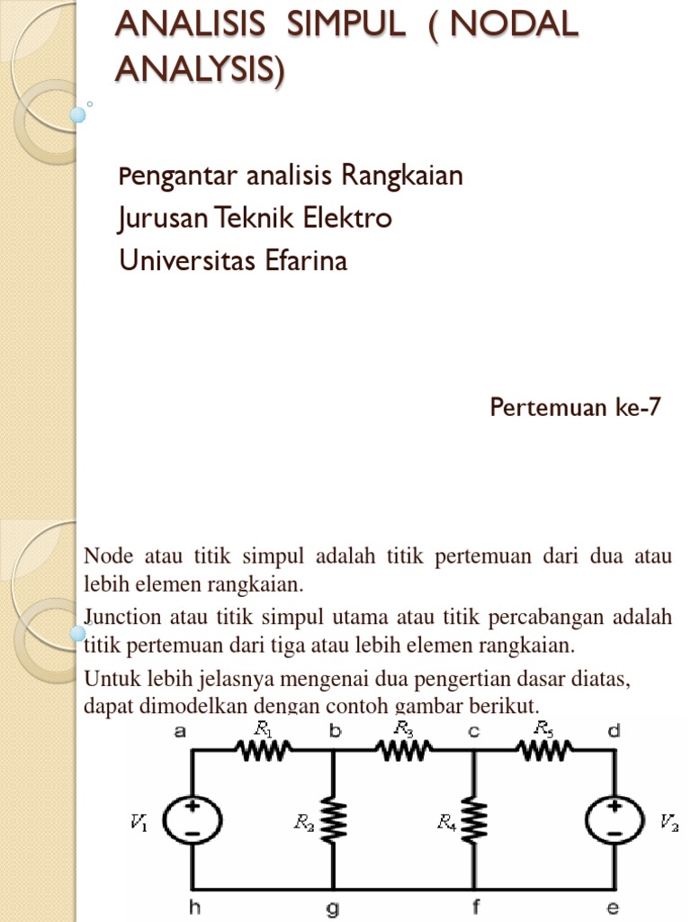 7 .Analisis Simpul (Nodal Analysis) | PDF