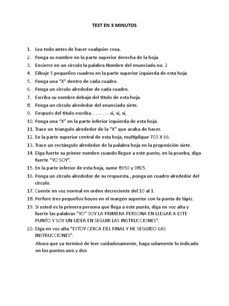 03 Test en 3 Minutos | PDF