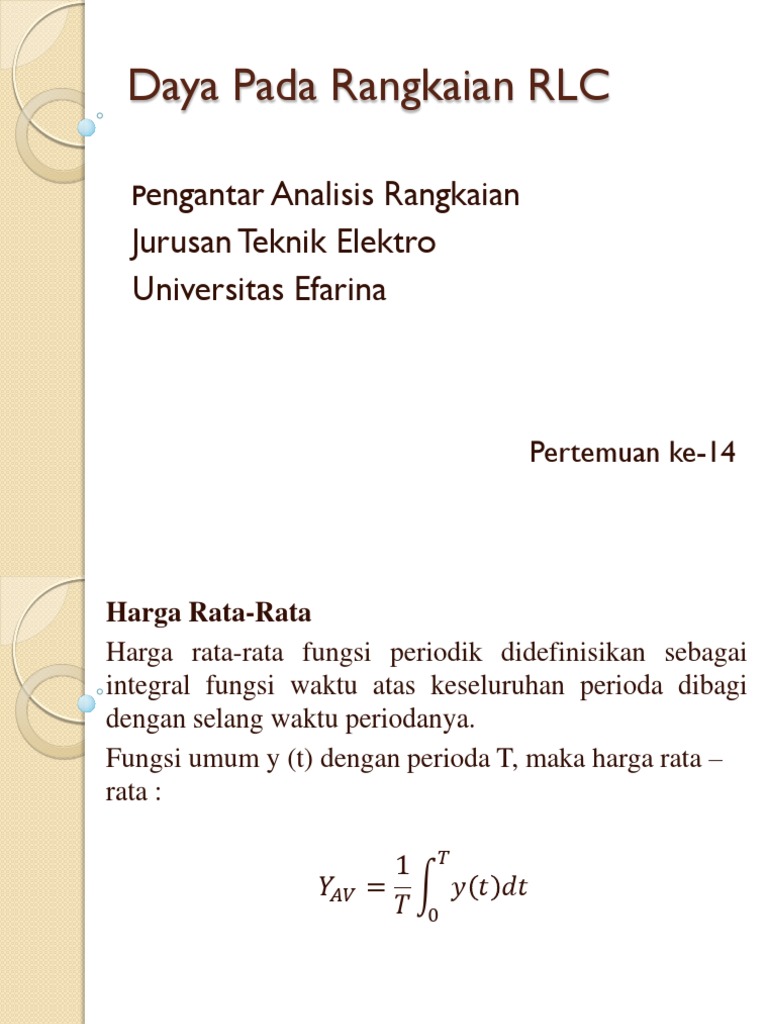 Daya Pada Rangkaian RLC | PDF