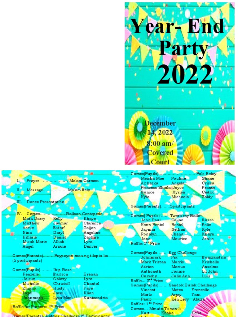 Year End Program | PDF