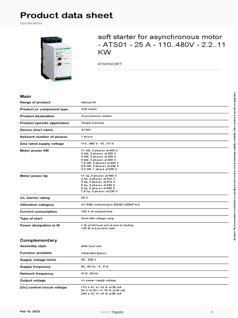 Altistart 01 - ATS01N125FT | PDF | Electromagnetic Compatibility ...