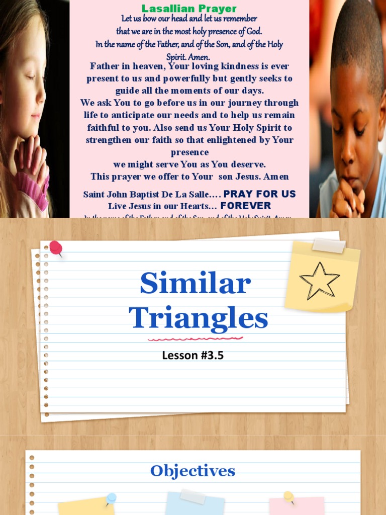 Similar Triangles | PDF | Triangle | Prayer