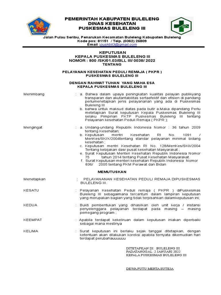 SK TIM PKPR | PDF