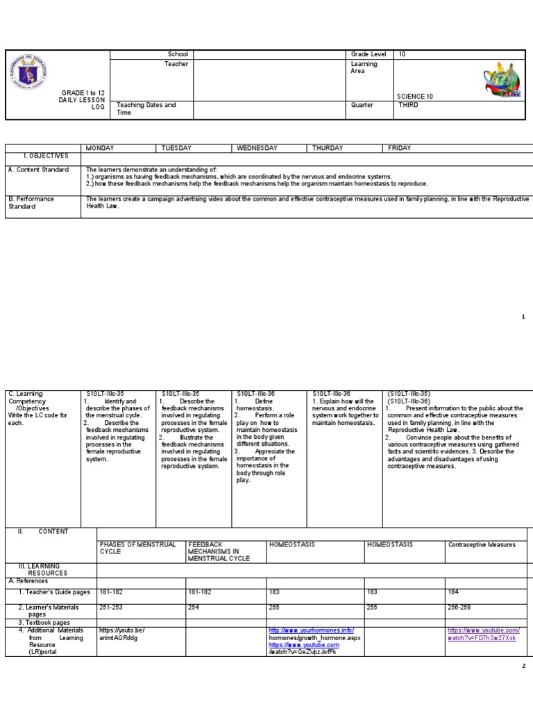 DLL Mod.1 Part 3 3RD QRTR G10 | PDF | Menstrual Cycle | Endocrine System
