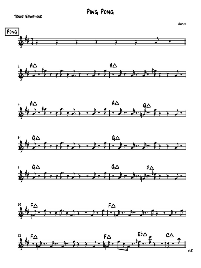 Ping Pong - T.Sax - A.Arcus | PDF