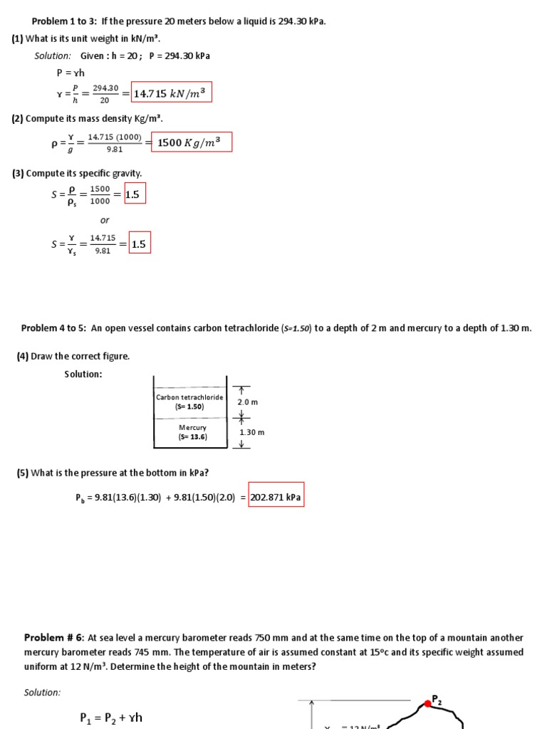 Answer Quiz-2 PDF | PDF | Pressure | Atmospheric Pressure