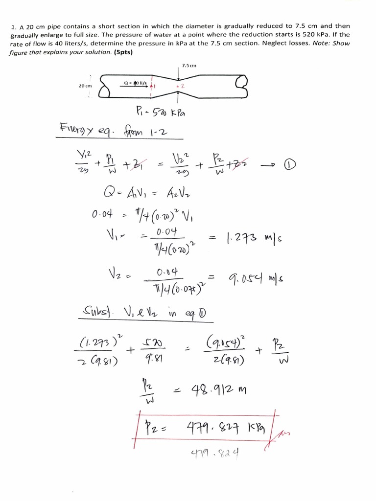 Pressure and Flow Analysis in Pipes | PDF | Pressure | Mechanical ...