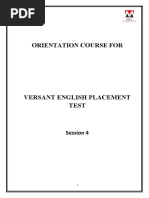 Versant Test Instructions Guide | PDF