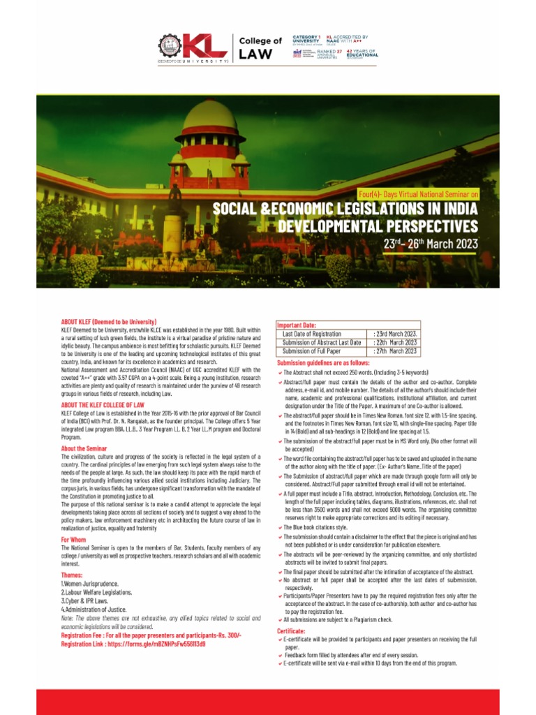 National Seminar Brochure | PDF