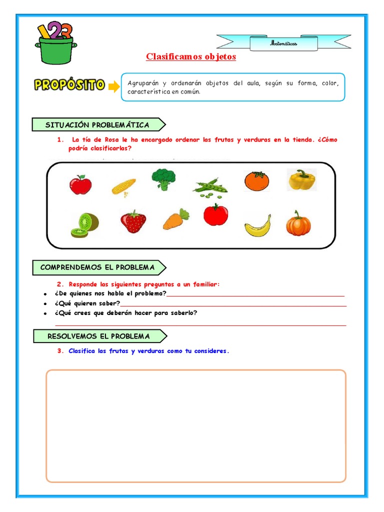 Clasificación de Objetos para Niños | PDF | Relaciones personales ...