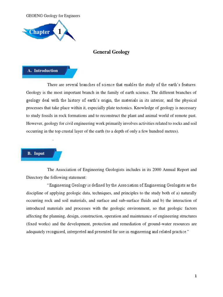 Chapter-1 General Geology | PDF | Plate Tectonics | Earthquakes