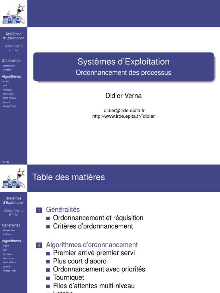 Os 03 Schedul | PDF | Ordonnancement dans les systèmes d'exploitation | Kernel (Système d ...