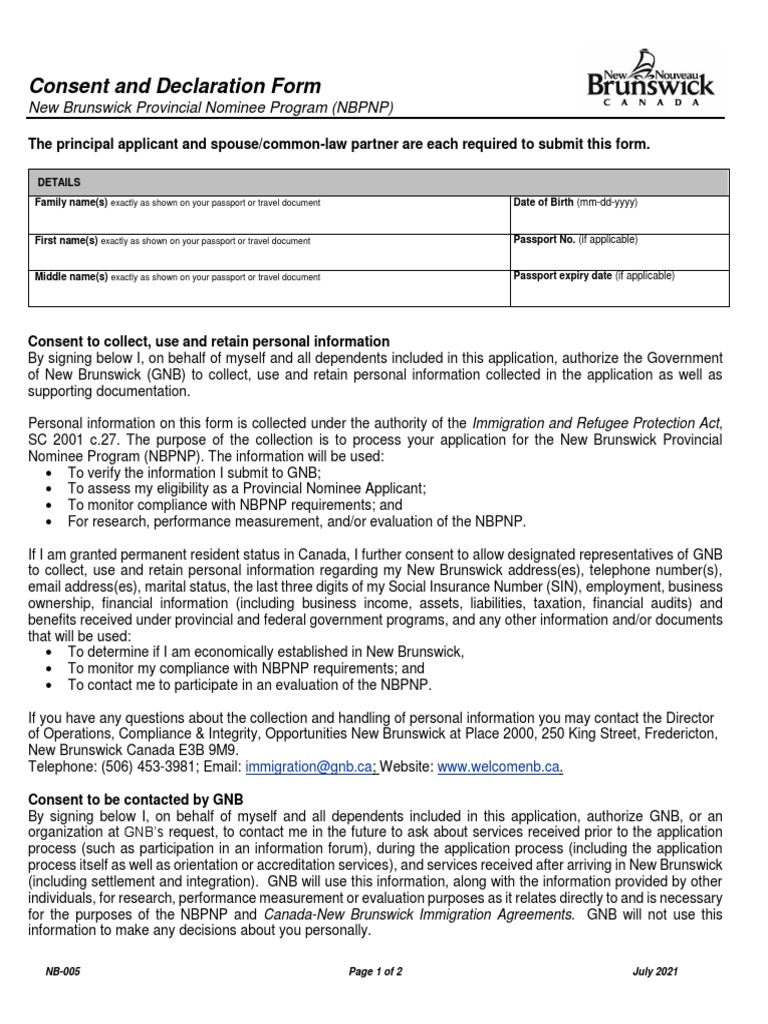 NBPNP Consent Form | PDF | Government | Justice