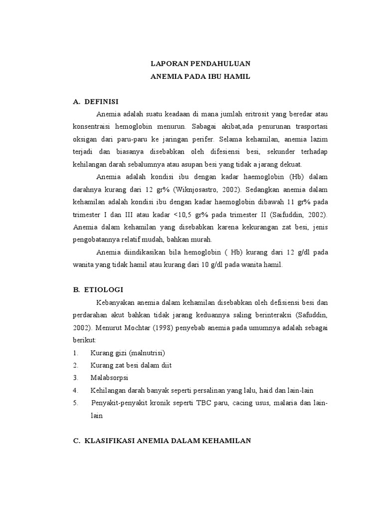 Maternitas LP Anemia | PDF | Pengembangan Diri | Kesehatan Holistik