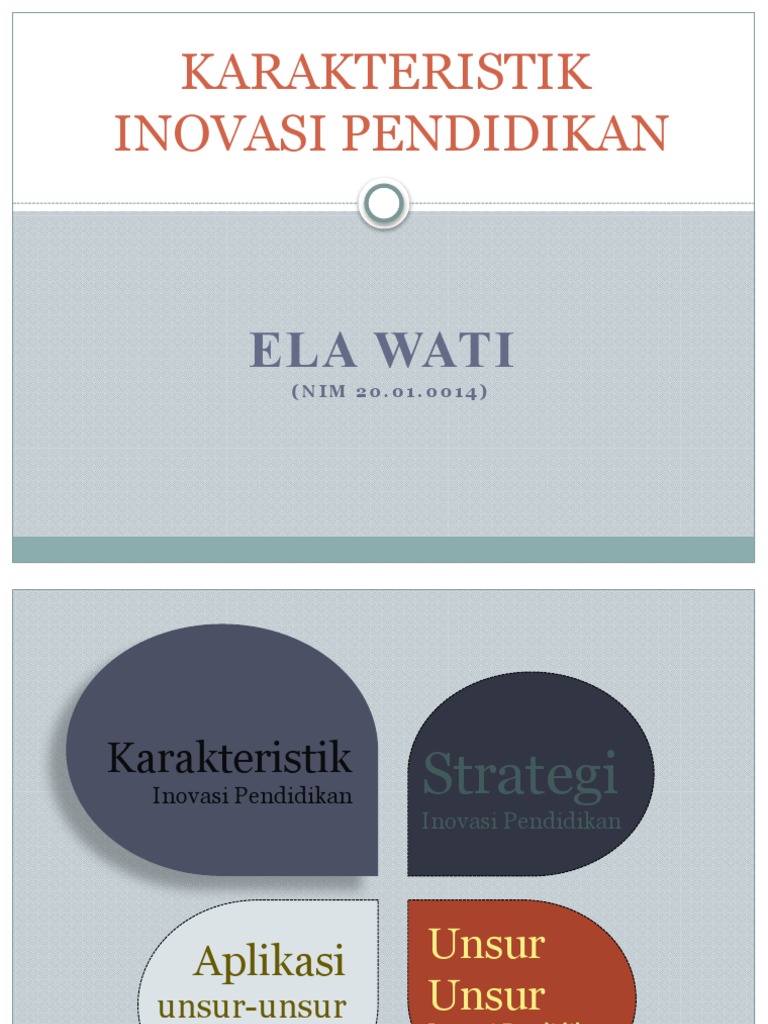 Ela Wati Karakteristik Inovasi Pendidikan | PDF