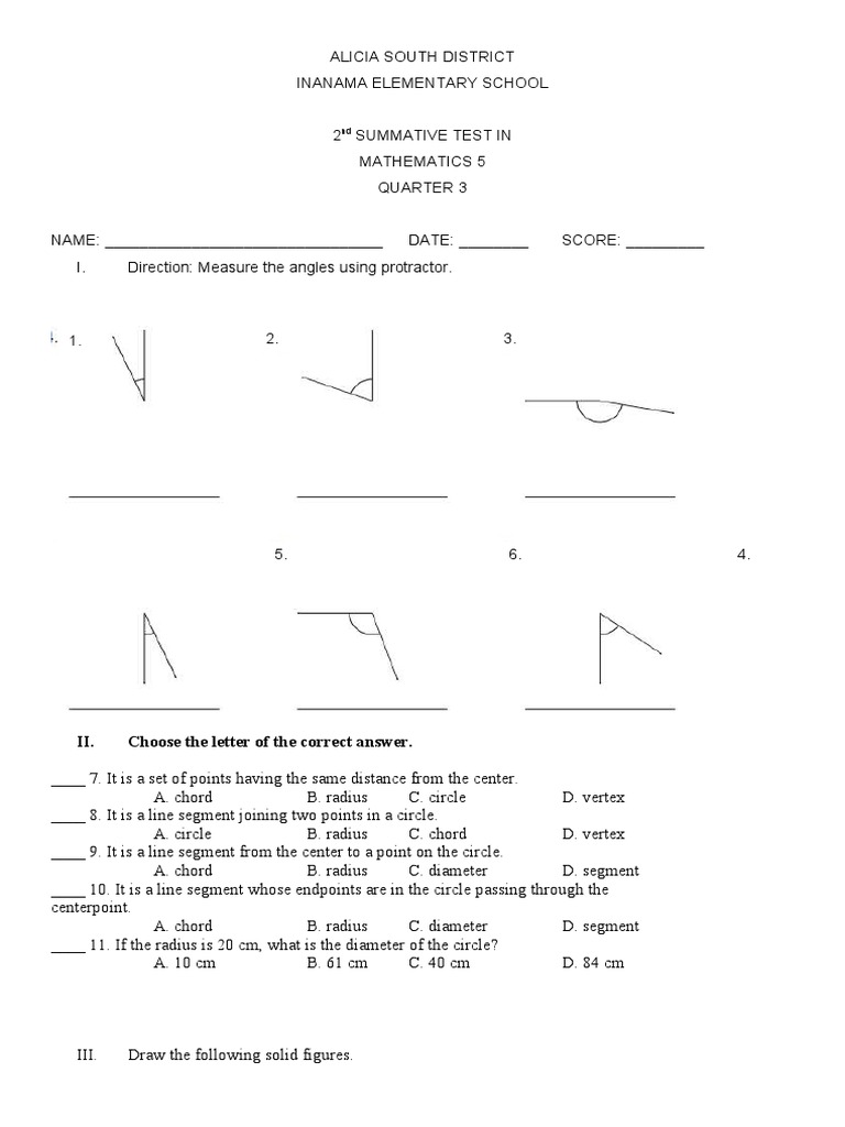 Math Sum 2 Q3 | PDF