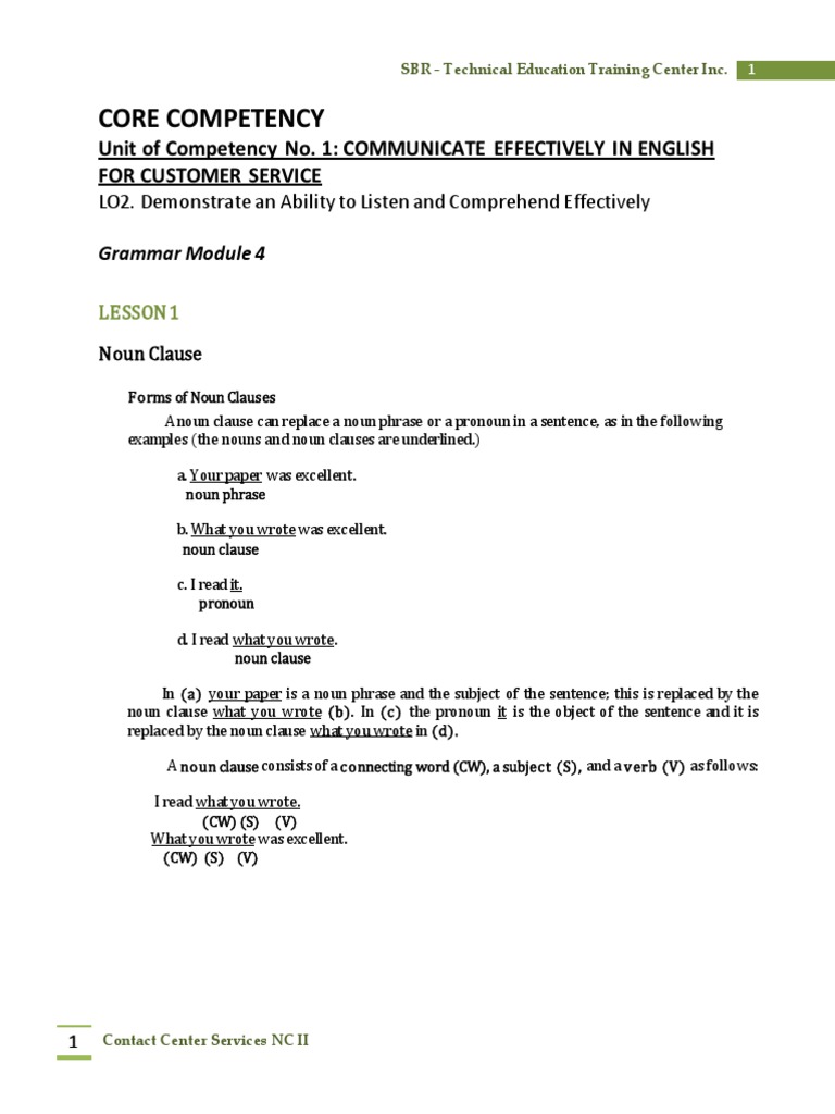 Grammar Module - 4 | PDF | Verb | Adjective