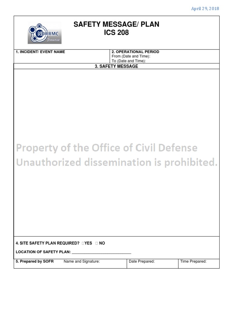 Bics Ics 208 PDF | PDF | Incident Command System | Computing