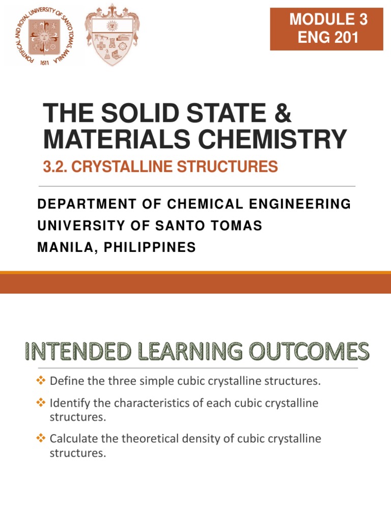 Module 3.2 - Crystalline Structures - Cubic Unit Cells - STUDENT COPY - PDF | PDF | Crystal ...