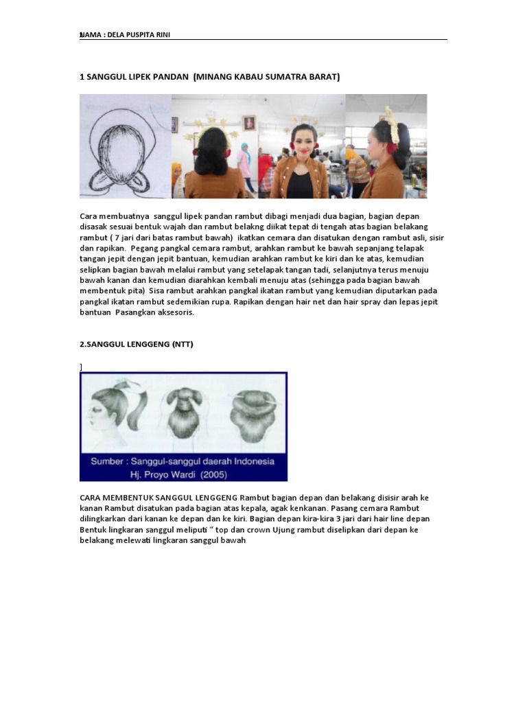 1 Sanggul Lipek Pandan | PDF